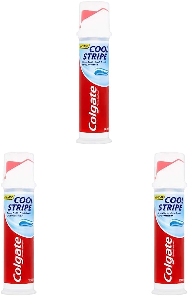 Colgate Cool Stripe Toothpaste Pump, 100 ml (Pack of 3) : Amazon.co.uk: Health & Personal Care