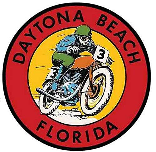 Amazon.com: Daytona Beach Florida Motorcycle Vintage Travel Decal ...