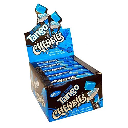 Tango Chewbies Hard Mini Chews Sweets 30g (Blue Raspberry, Pack of 40 ...