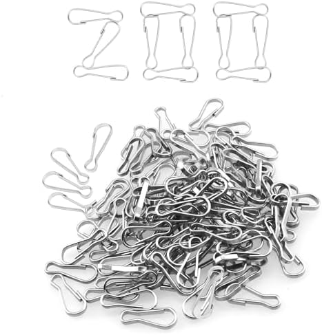 Amazon.com: 150pcs Stainless Steel Spring Clips Lanyard Snap Hooks for ...