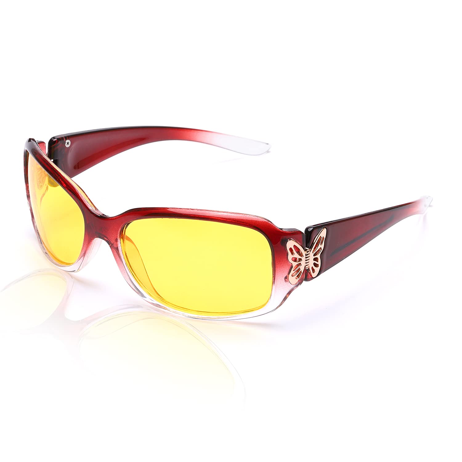 Snapklik.com : LVIOE Polarized Night Vision Glasses For Women, Yellow ...