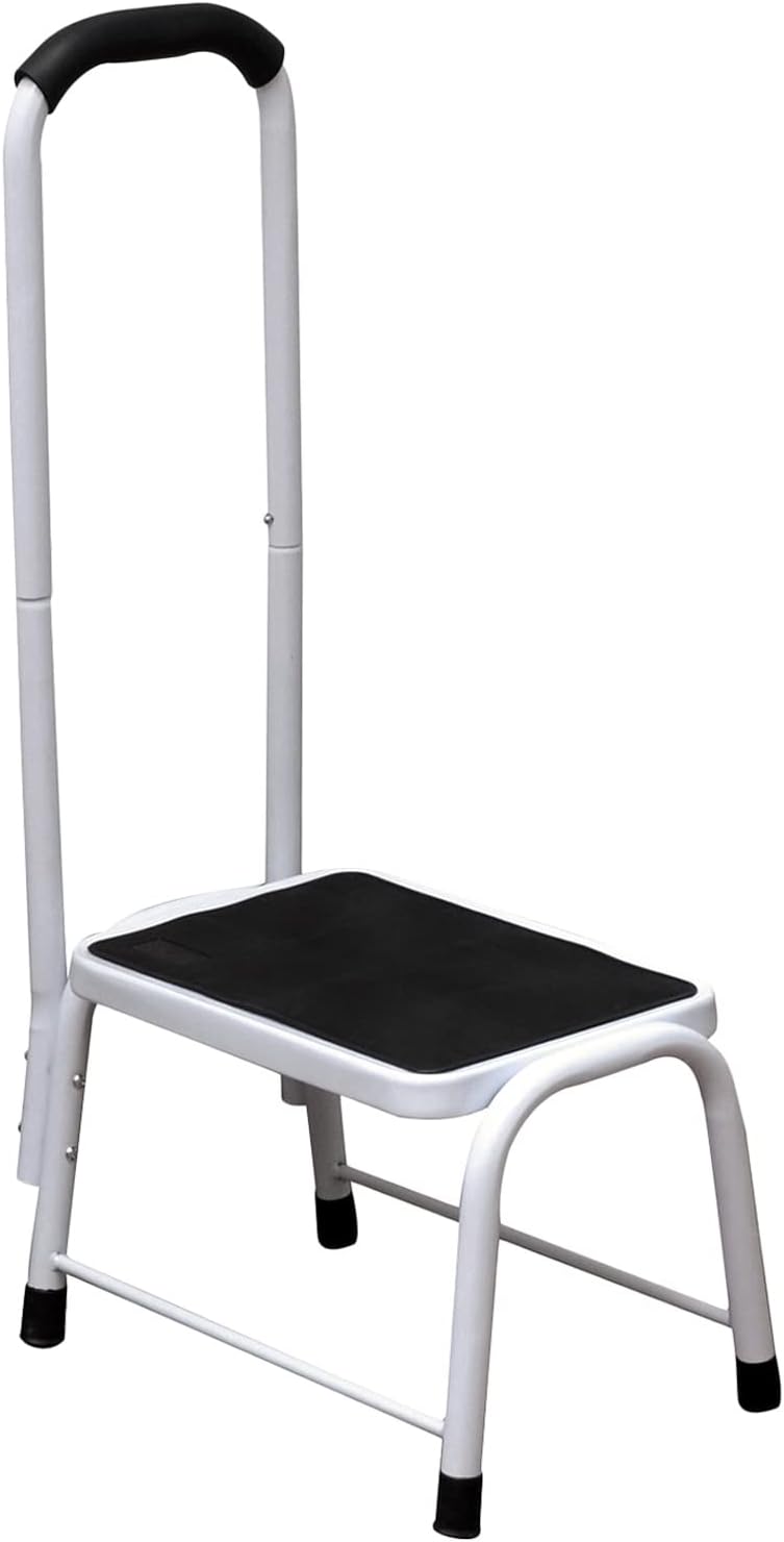 Kitchen Bath Non Slip Safety Step Stool Mobility Aid Handrail Platform ...