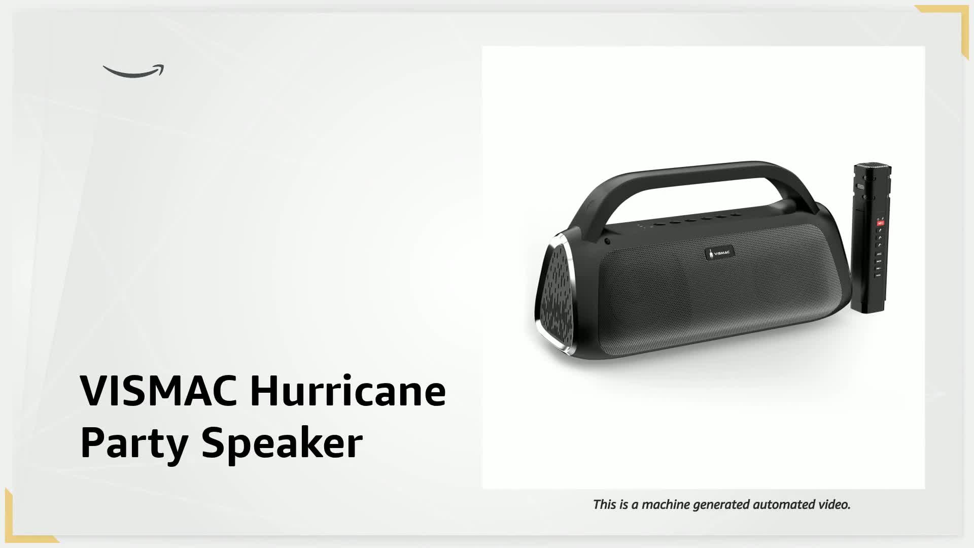 Watch VISMAC Hurricane Party Speaker on Amazon Live