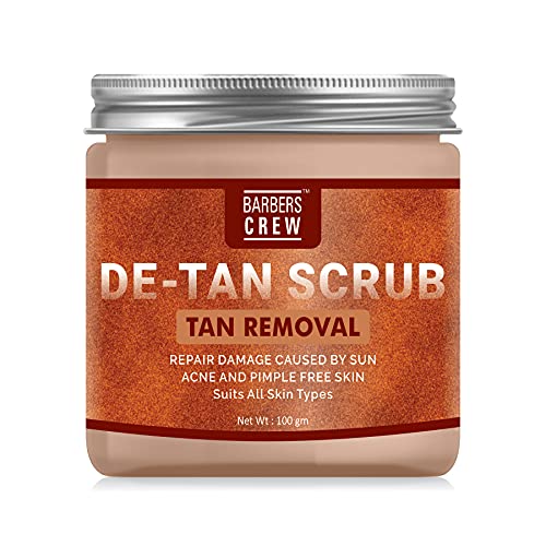 Barbers Crew De-Tan Face Scrub,Tan Removal Face Scrub for Glowing Skin ...