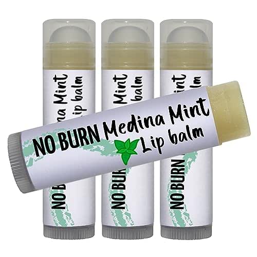 Medina Mint LIP BALM / 4 pack / 100% Natural/NO Menthol burn // Made in ...