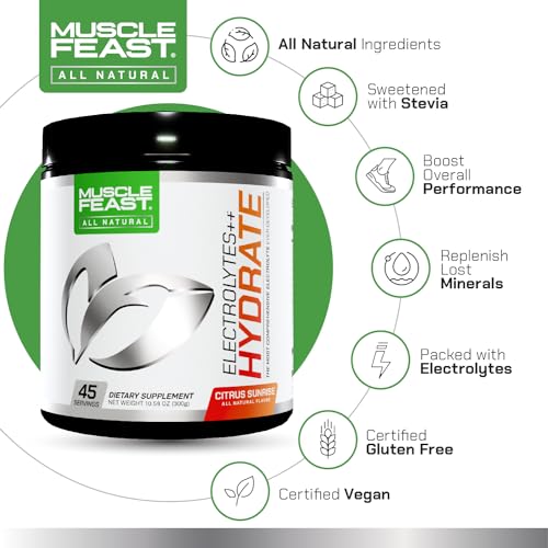 Snapklik.com : Muscle Feast Hydrate Zero Calorie Powder All Natural No ...