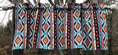 Amazon.com: Western Aztec Tribal Valance Aztec Western Rodeo Turquoise ...