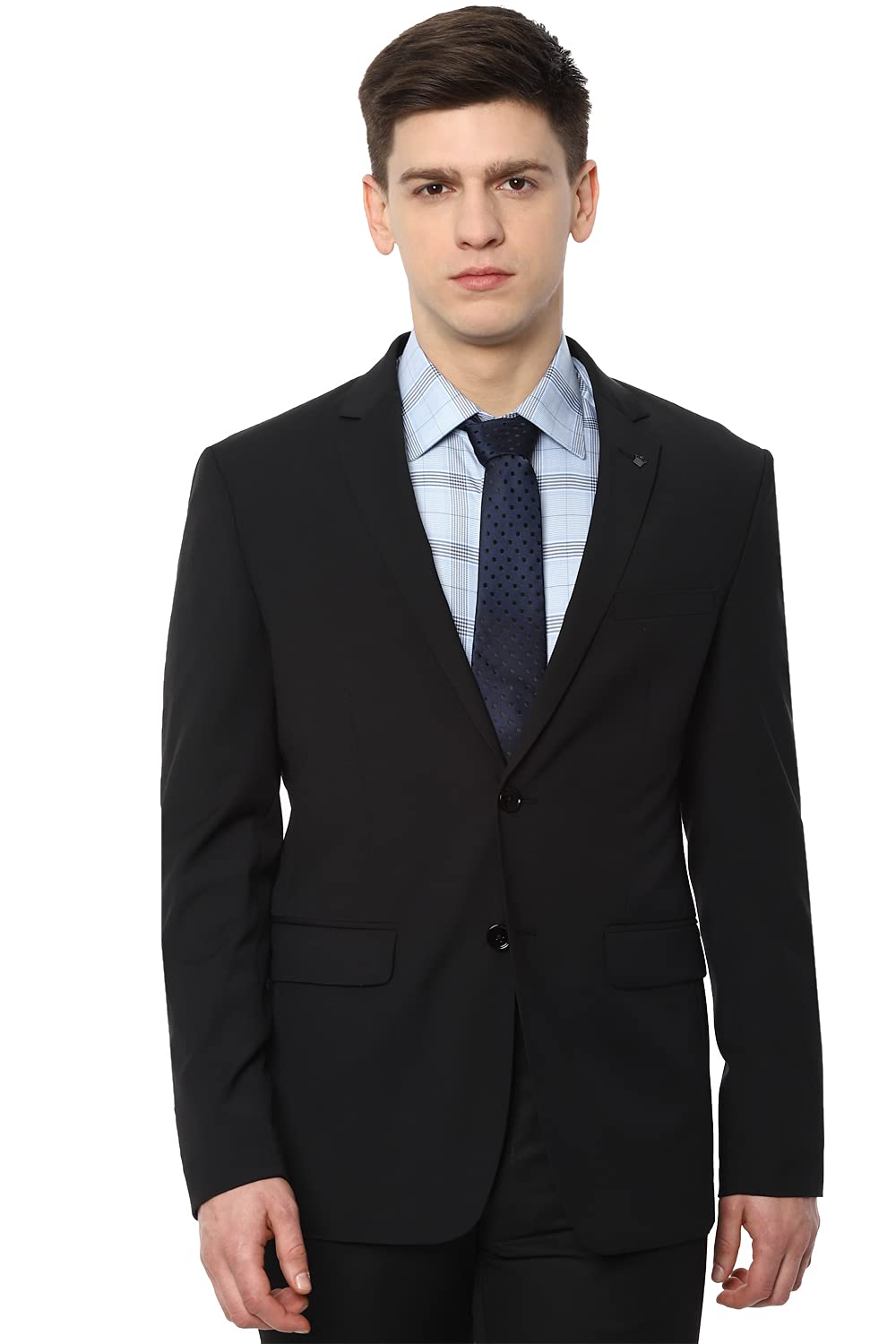 Louis Philippe Men's Notch Lapel Slim fit Permapress Blazer ...