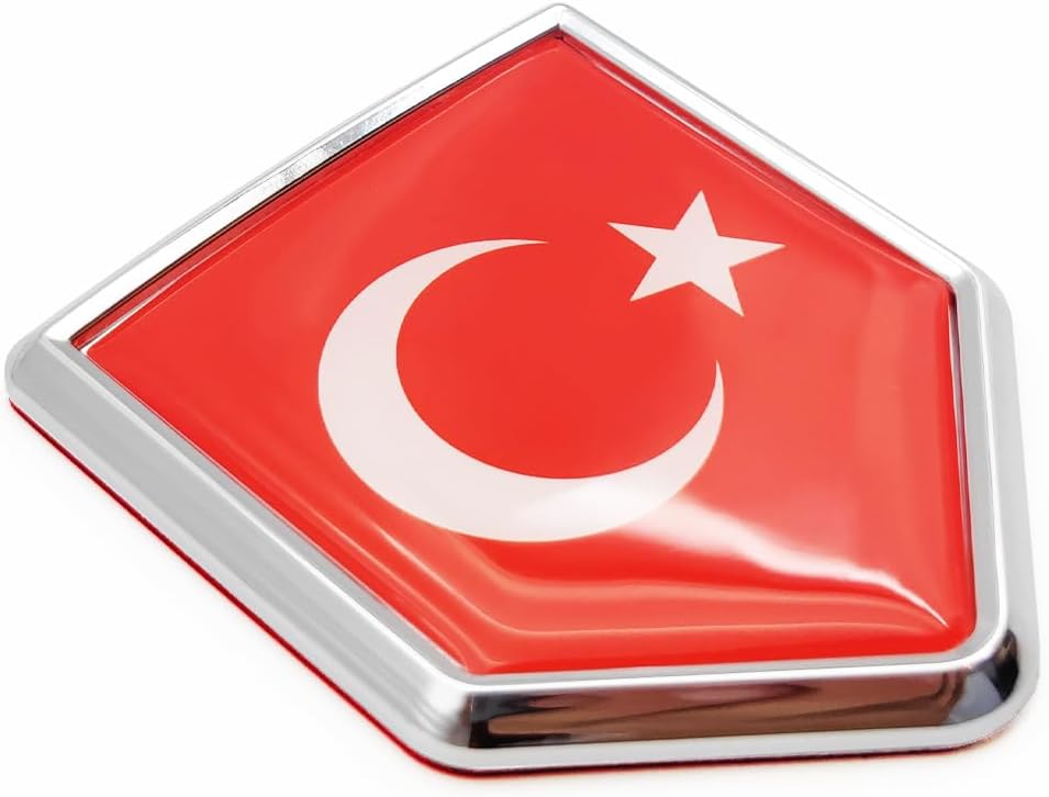 Amazon.com: Overdecor Turkey Flag Decal Stickers Car Emblem Turkish Car ...