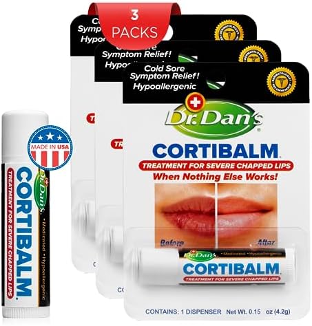 Amazon.com : Dr. Dan's Cortibalm Jars-3 Pack- for Dry Cracked Lips ...