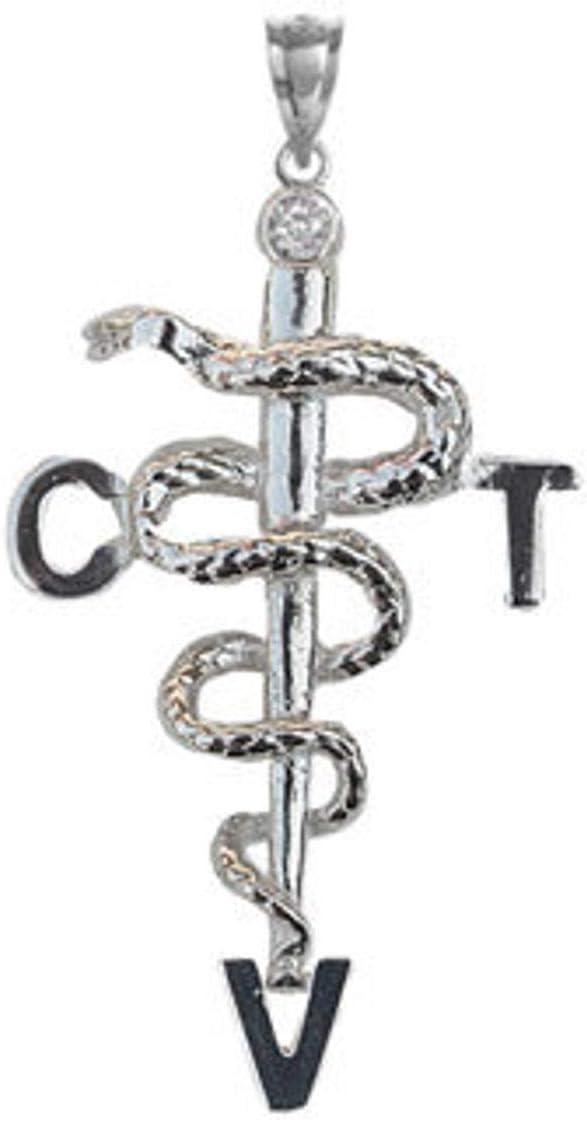 Amazon.com: NursingPin - Certified Vet Tech CVT Charm with Diamond in ...