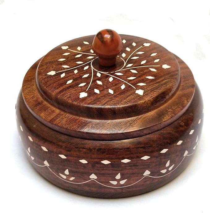 CRAFTS STORE Wooden Dry Fruit Box Dry Fruit Box 4 in one With 1 Spoon ...