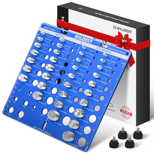 Buy Siloon Nut and Bolt Thread Checker, Bolt Size and Thread Gauge ...