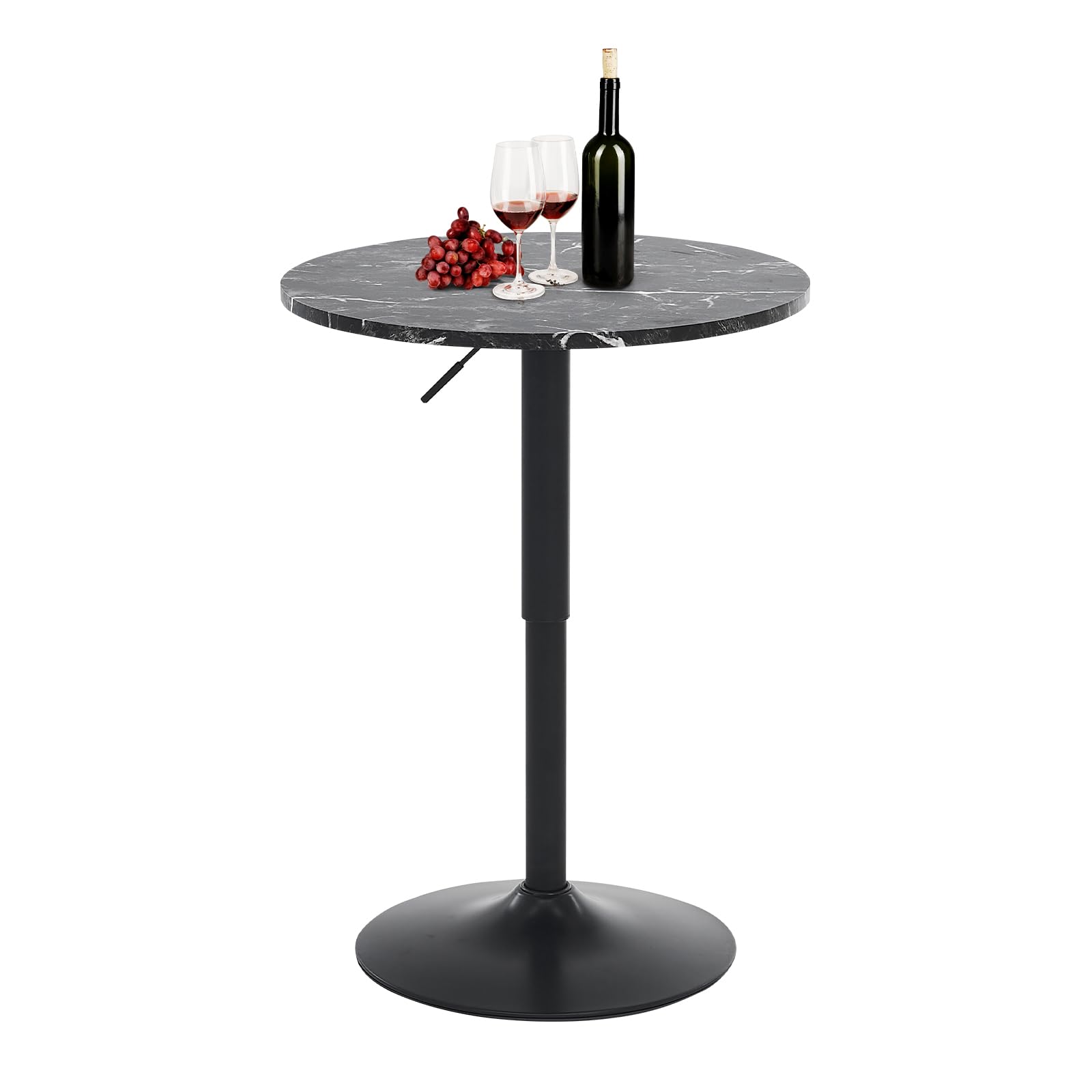 Amazon.com: TUOMUR 24" Round Bar Table, Bistro Pub Table, Adjustable ...