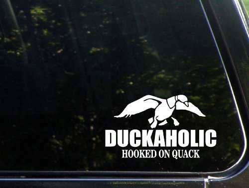 Duckaholic - Hooked On Quack Die Cut Decal for Windows, Cars, Trucks ...