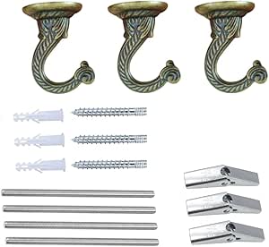 Amazon.com: QLXHBOT Large Swag Ceiling Hooks Heavy Duty Swag Hook with ...