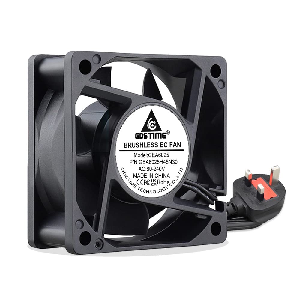 GDSTIME 60mm x 25mm 220V Computer Fan EC 240V 60mm PC Cooling Fan AC ...