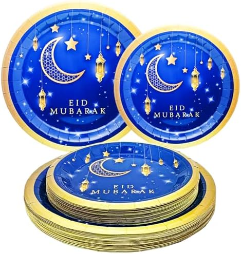 Amazon.com | 50Pcs Ramadan Eid Mubarak Party Supplies Bluk Ramadan Eid ...
