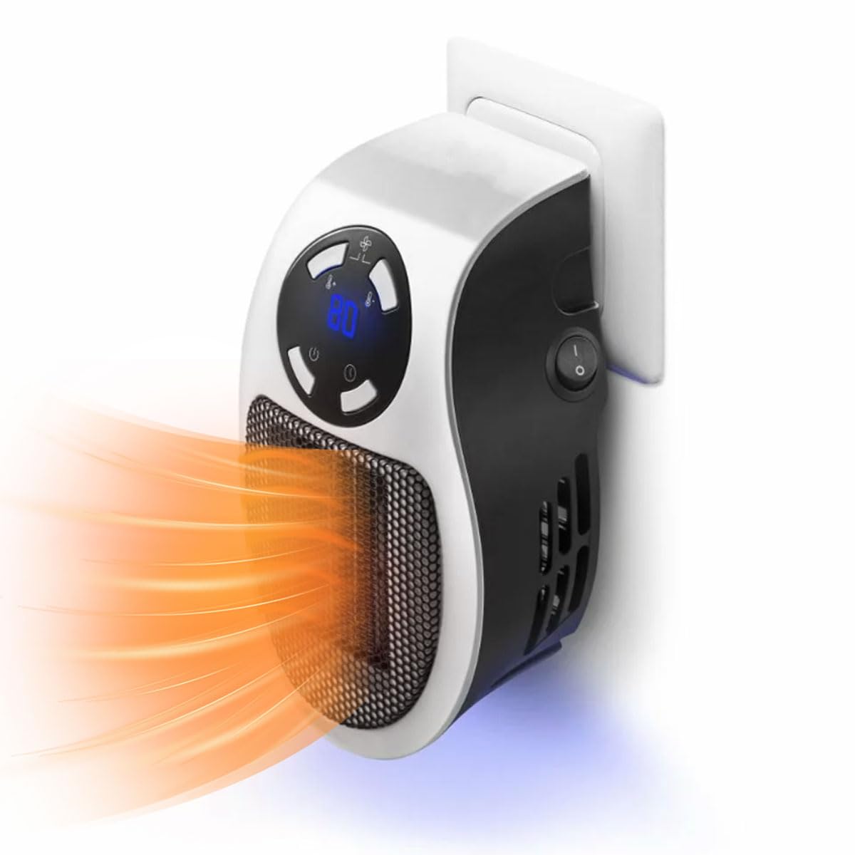 Portable Plug in Heater, 500W Small Space Heater with Overheat ...