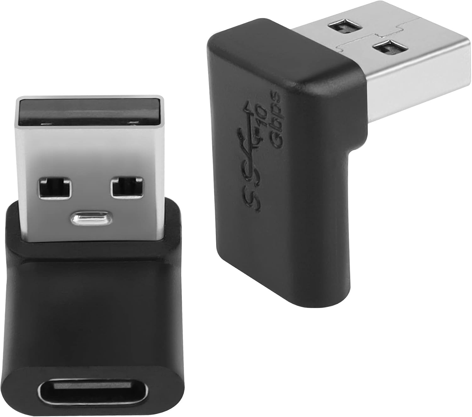 Amazon.com: QIANRENON 10Gbps USB 3.1 to USB C 90° Angle Adapter USB A ...