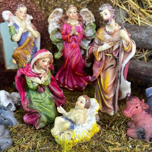 Carousel Home Traditional Christmas Nativity Scene With 11 Beautiful ...