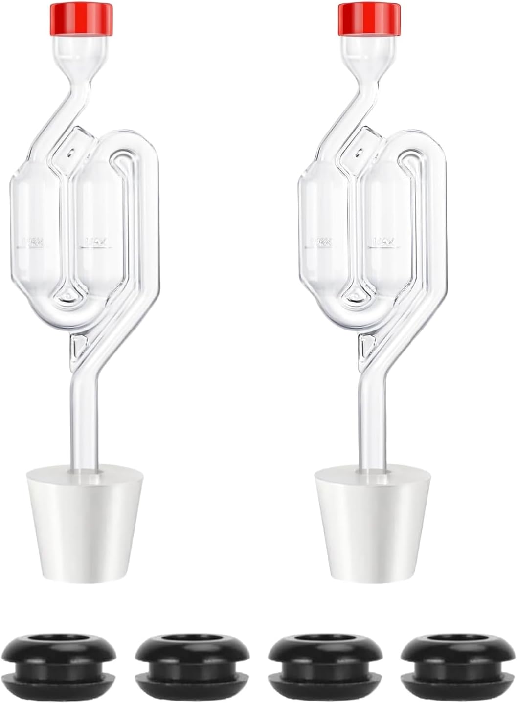 Amazon.com: Brewland 6 Packs 3 Piece Airlocks for Fermenting with #6 ...