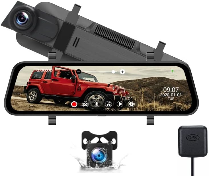 Deviant® 10'' inch Car Back Camera HD 1080p Rear View Mirror Dash Cam ...