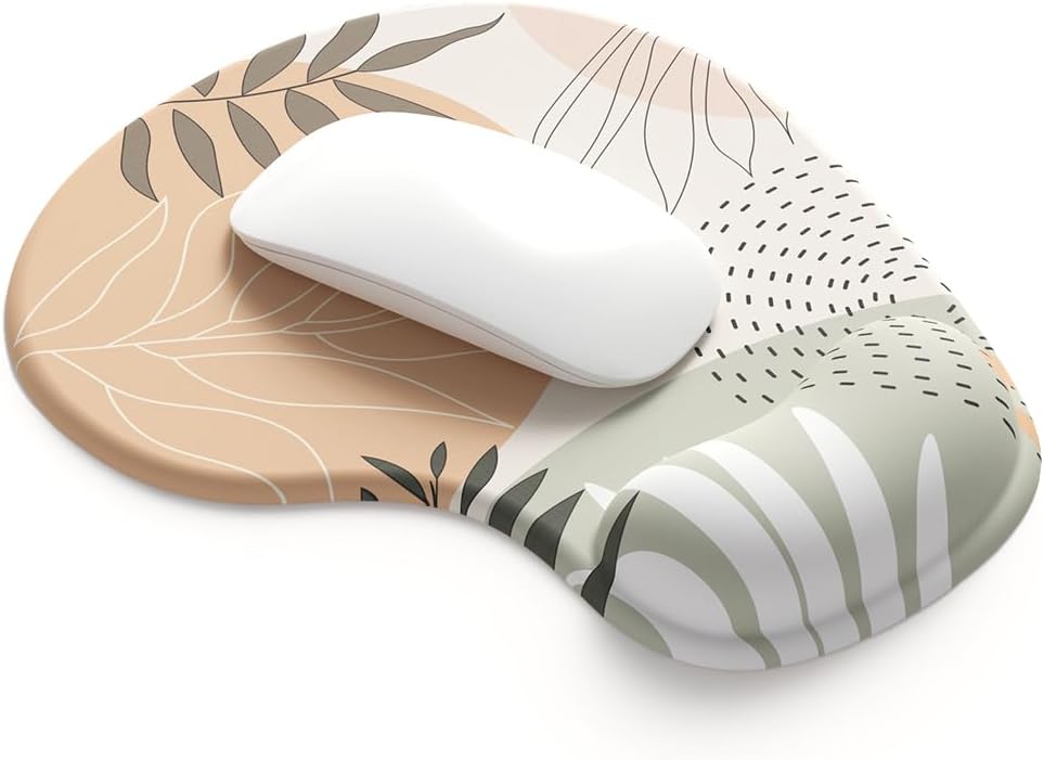 Amazon.com: Office Mousepad with Gel Wrist Support - Ergonomic Gaming Desktop Mouse Pad Wrist ...