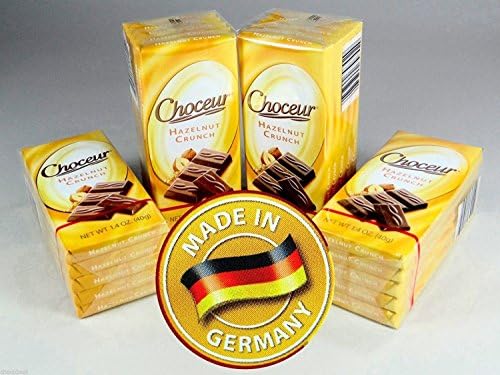 Amazon.com : Choceur Hazelnut Crunch Chocolate - 20 x 1.4 oz. (40g ...