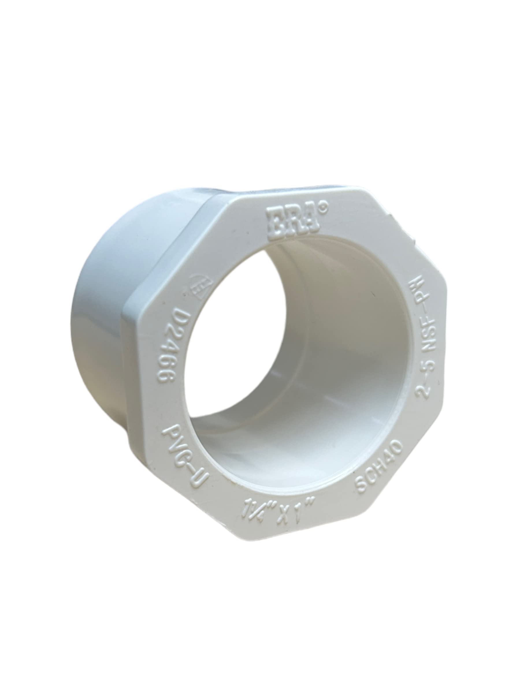 Amazon.com: (5 pack) ERA Schedule 40 PVC, (1 1/4" X 1") Reducer Bushing ...