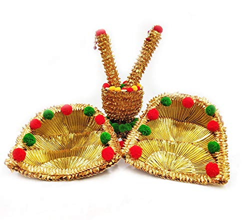 Vibhawari Ukhal Mussal & Chhajala with Pom-Poms & Gota Work (Used in ...