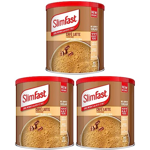 Meal Replacement SlimFast Meal Shake Powder Cafe Latte 10 Servings 365g ...