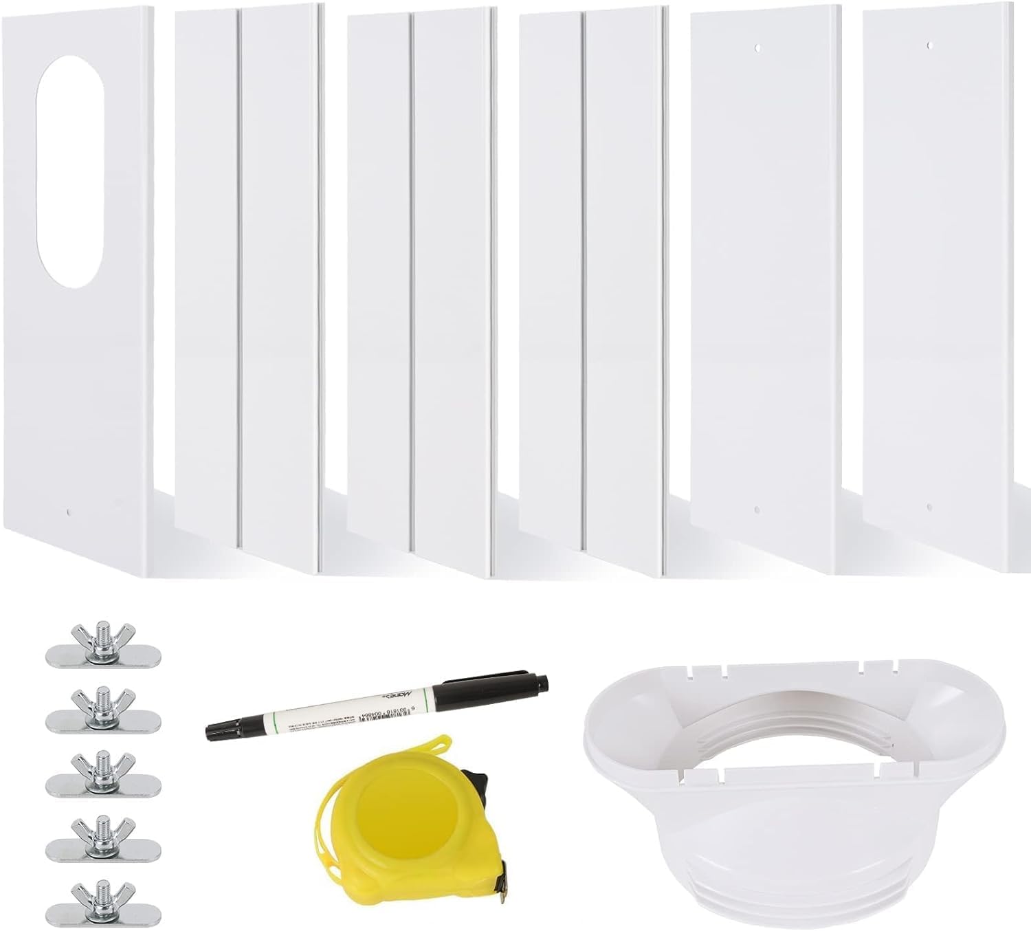 Amazon.com: Dotooky Portable AC Window Vent Kit, 6 Pcs Adjustable Range ...