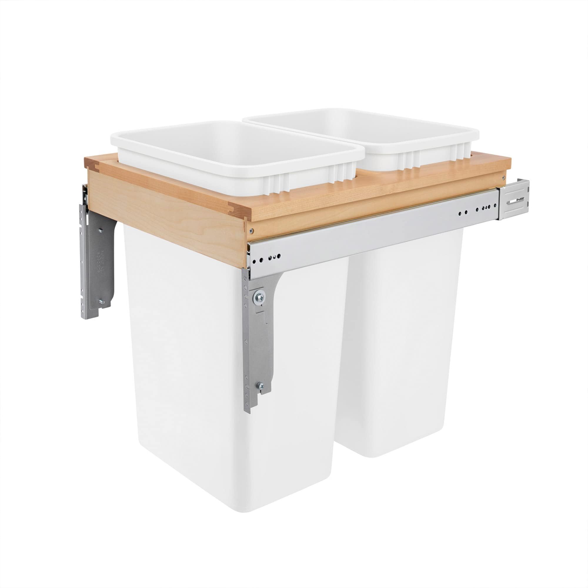 Amazon.com: Rev-A-Shelf 50 Quart Waste Bin, White : Home & Kitchen