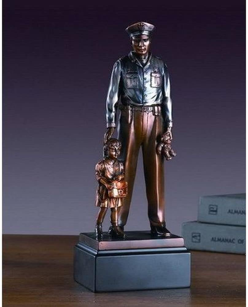 Amazon.com: Bronze Plated Police Officer Statue Cop Trooper : Home ...