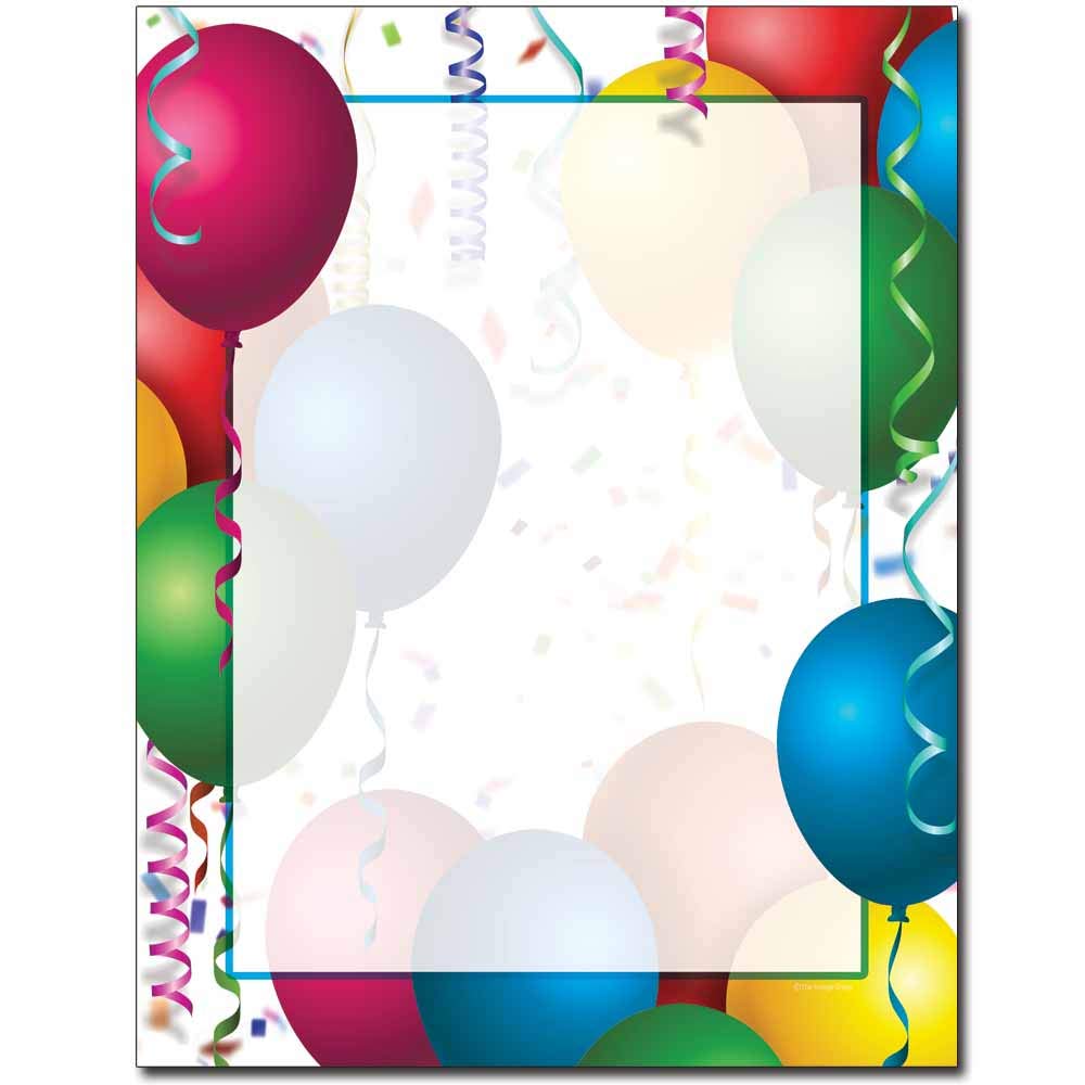 Amazon.com : Bright Balloons Letterhead Laser & Inkjet Printer Paper ...