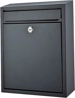 Serenelife Outdoor Lockable Mailbox - Wall Mounted Mailbox - Made from ...