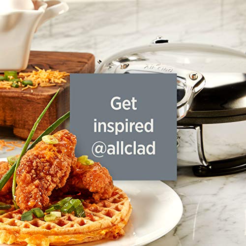 All-Clad Electrics Stainless Steel Waffle Maker 4 Section Nonstick ...