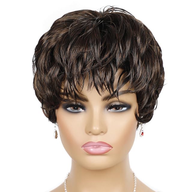 Amazon.com : WouND Wig Short Wigs Women Natural Wavy Wigs for Women ...