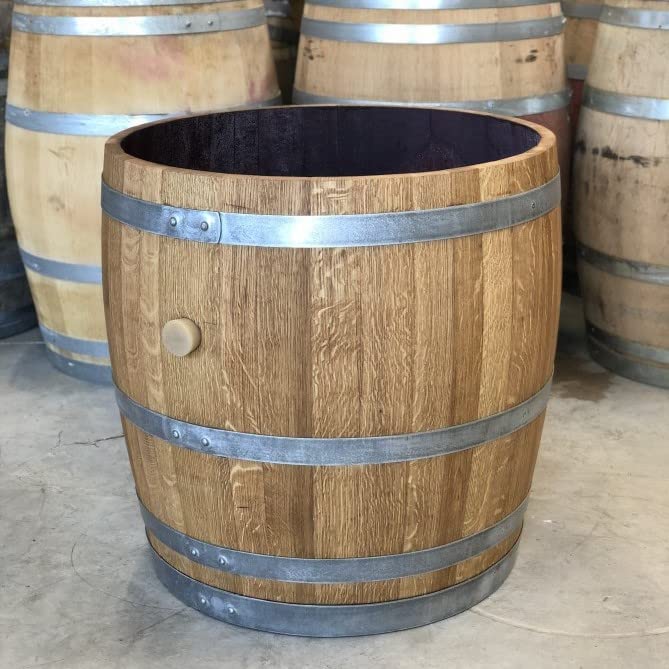 Fass-Schmiede Weinfass Miniteich Gartenteich 300l (3/4, Geölt) : Amazon ...