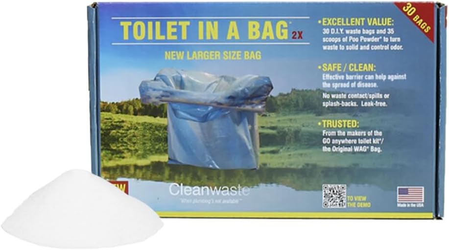 Amazon.com : Cleanwaste Toilet-in-a-Bag 30 Pack - D430W30 : Sports ...