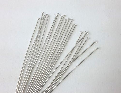 Amazon.com: Wire Wrapper Head Pins 2" 24 Gauge Sterling Silver. Pack of ...
