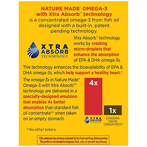 30 Count, Nature Made Omega-3†† w/ Xtra Absorb Technology Softgels -$5 ...