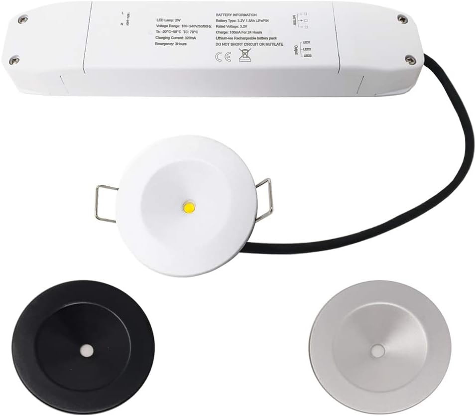 Knightsbridge EMPOWER3 230V IP20 3W LED Emergency Downlight, 34mm ...