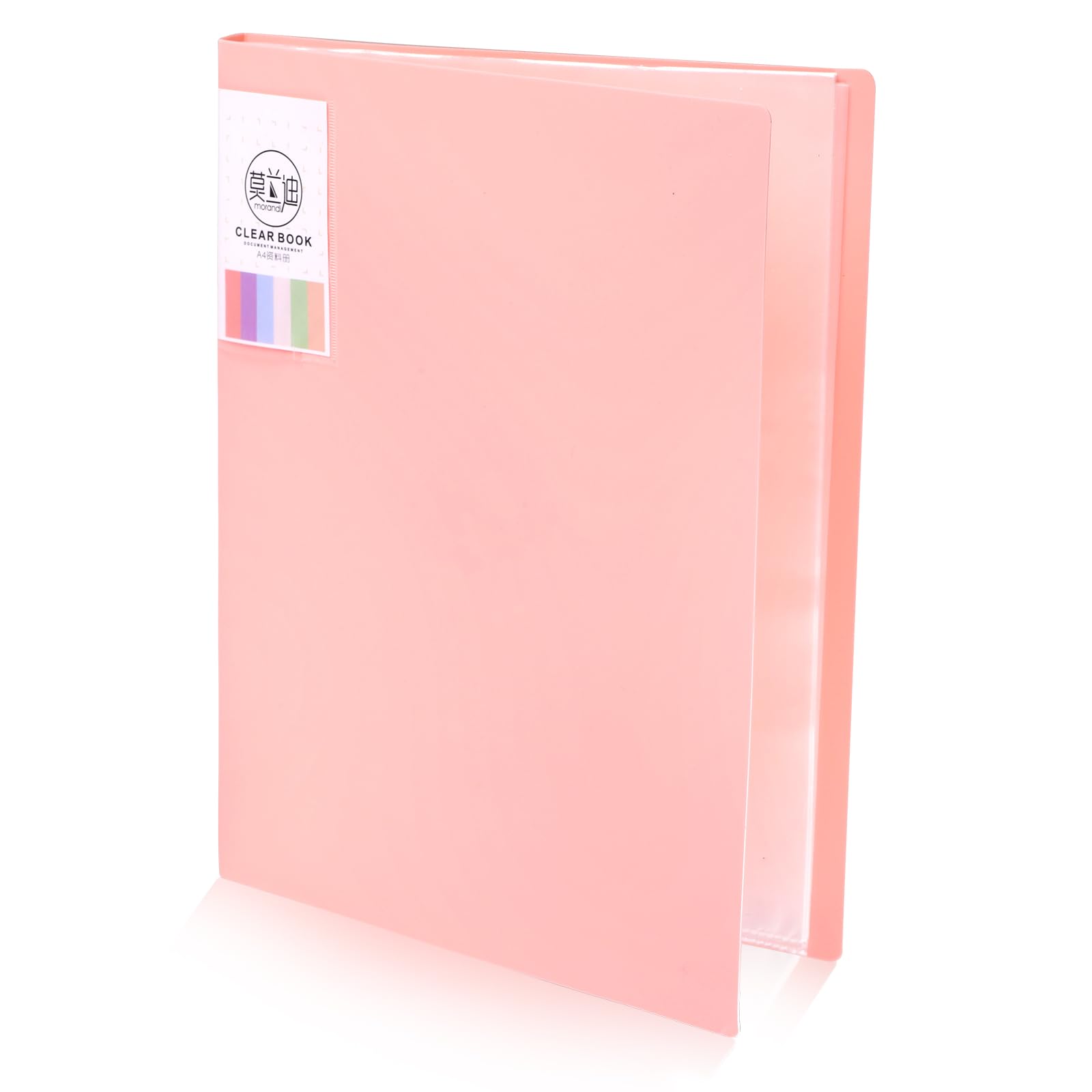 Protectores de hojas transparentes de tamaño A4, color rosa, con ...