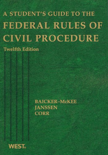 Buy A Student's Guide to the Federal Rules of Civil Procedure Book ...
