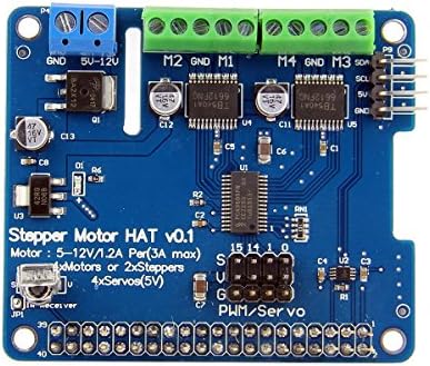 Amazon.com: Gowoops Stepper Motor HAT for Raspberry Pi 3B/3B+/2B/2B+/A+ ...