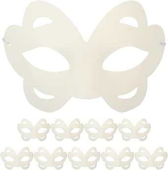 Amazon.com: Vaguelly 10pcs Blank Paper Masks for Diy Decoration ...
