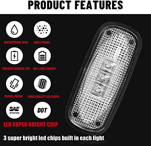 Snapklik.com : BASIKER 3-LED Side Marker Lights For 2010-2017 Dodge Ram ...
