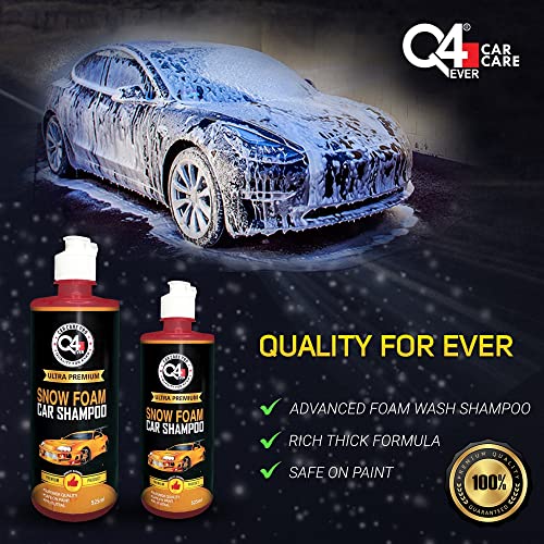 Q4 EVER Ultra Premium Snow Foam Car Shampoo - 525 ML | Q4 Premium Product